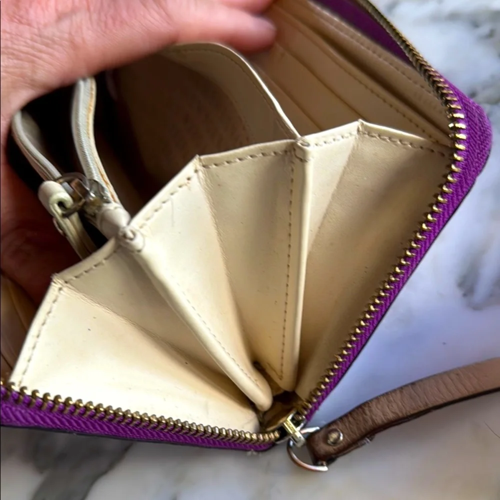 kate spade | Bags | Y2k Kate Spade Neda Zip Around Pebbled Ace Of ...